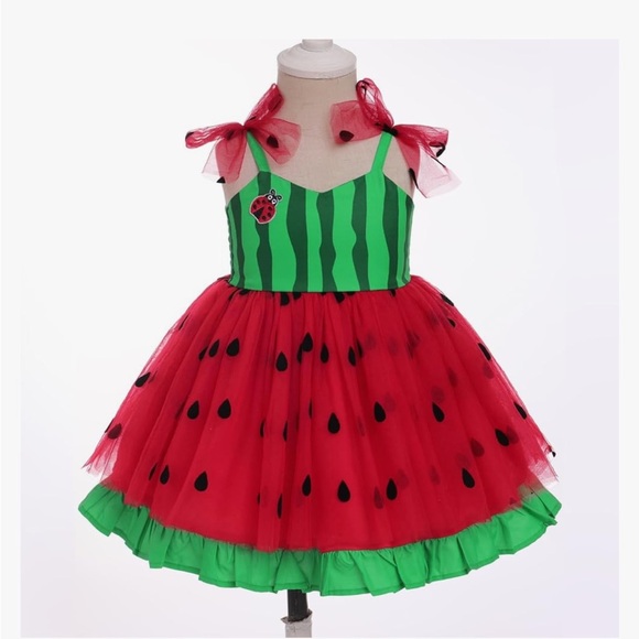 Dresses | Nwt Tutu Watermelon Sundress With Watermelon Bow | Poshmark